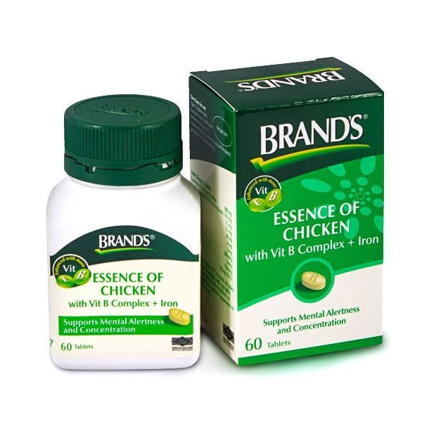 Brand's Essence of Chicken with Vit B Complex + Iron 60 Tablets - อาหาร ...